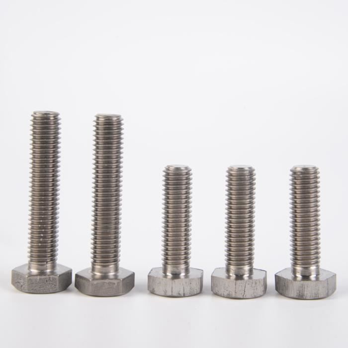 M6-80mm -Vis à tête hexagonale en titane M6-8-10-12-14-16x10 100mm ...