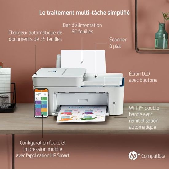 Imprimante tout-en-un HP Deskjet 4130e - Jet d'encre couleur - Copie ...