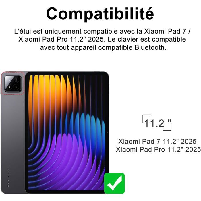 Clavier Xiaomi Pad 7/7 Pro 11.2", Coque Clavier Xiaomi Pad 7/7 Pro ...