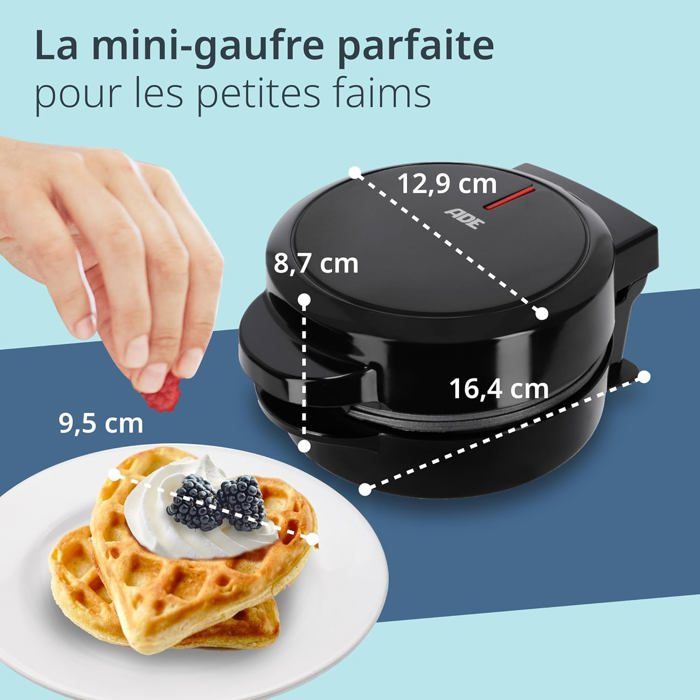 Mini Gaufrier Forme Cœur | Machine À Gaufre Belge | Parfait Pour Une ...