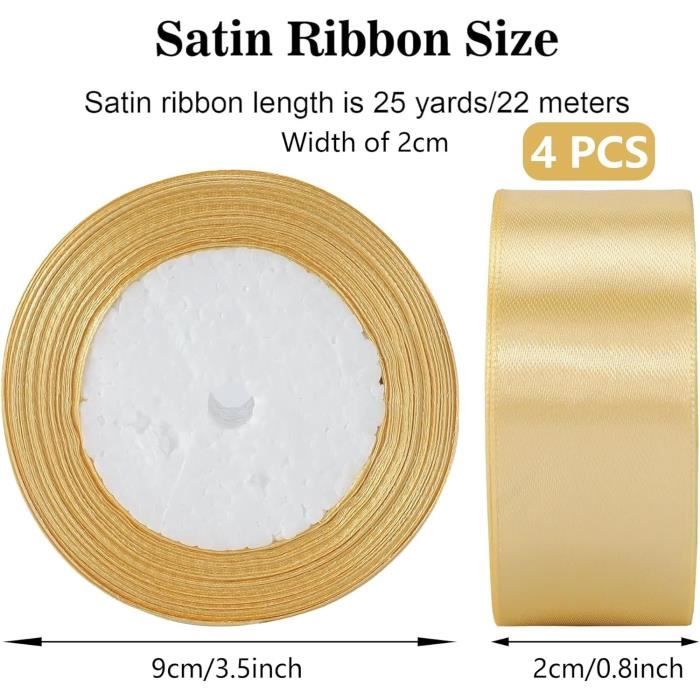 Ruban de satin de 88 m de large 20 mm de large Ruban cadeau de mariage ...
