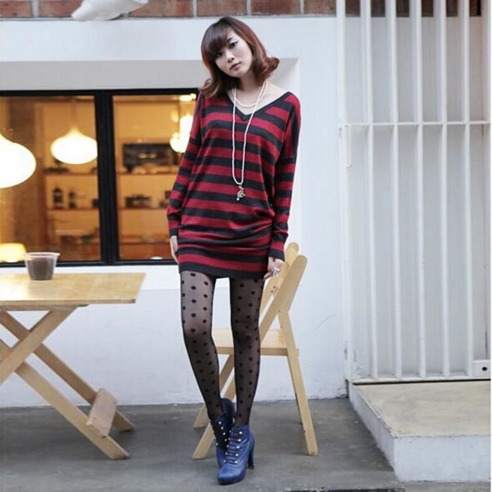 Femmes Sexy Sheer Lace Big Dot Collants Bas Collants Points Chaussettes ...