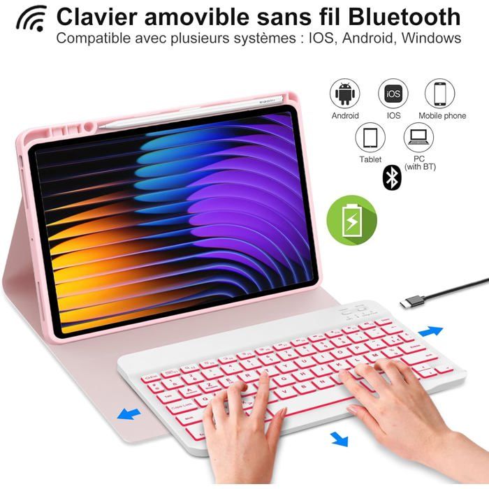 Clavier Xiaomi Pad 7/7 Pro 11.2", Coque Clavier Xiaomi Pad 7/7 Pro ...