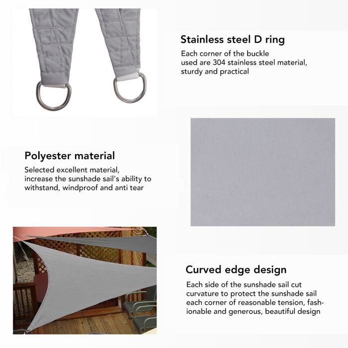 ABI Pare- rectangulaire Voile d'ombrage Protection UV Respirant ...