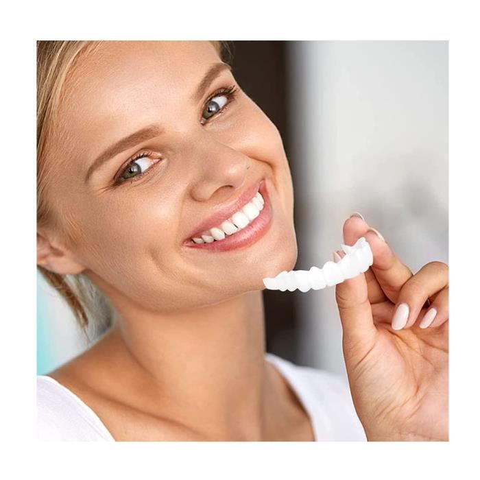 2 Paires Faux Dentier Sourire Parfait, Dent Provisoire Fausse Dent ...