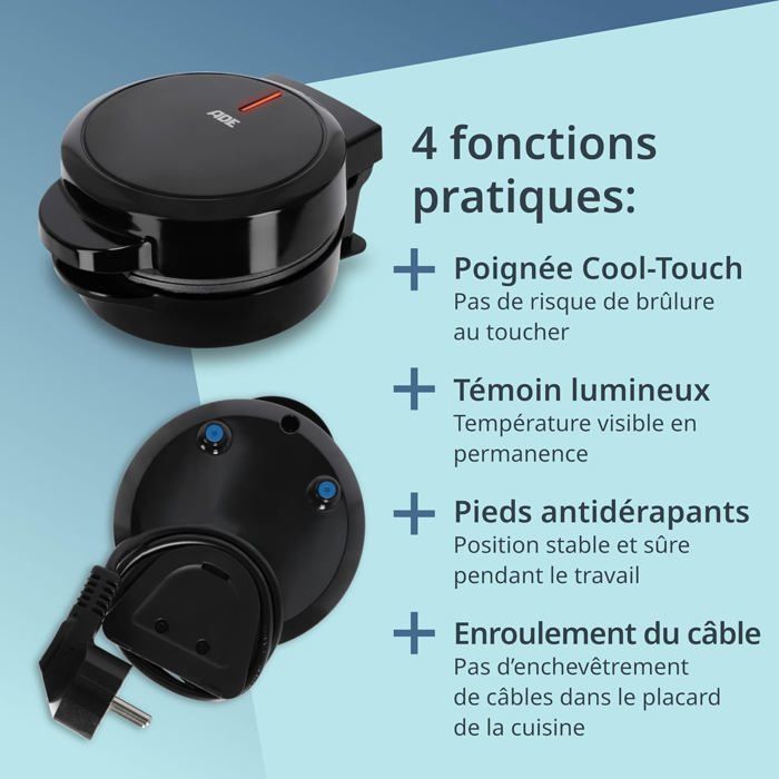 Mini Gaufrier Forme Cœur | Machine À Gaufre Belge | Parfait Pour Une ...