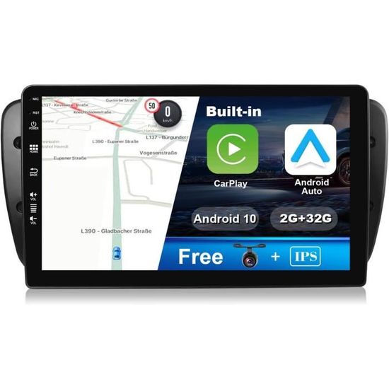 Joyx Android 10 Autoradio Pour Seat Ibiza 6J (2009-2014) - [2G+32G] - 2 Din - Caméra Arrière ...