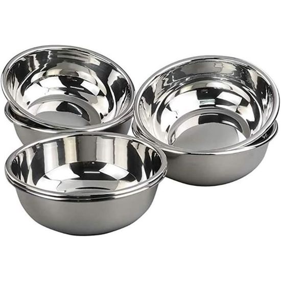 6Pcs Bols à Mélanger en Acier Inoxydable, Bols Saladier, Bol en INOX ...