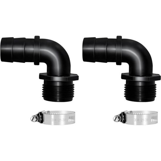 Hose Barb Elbow Fitting (2 Elbows, 2 Pipe Clamps) -4 Pieces Set[b954 ...