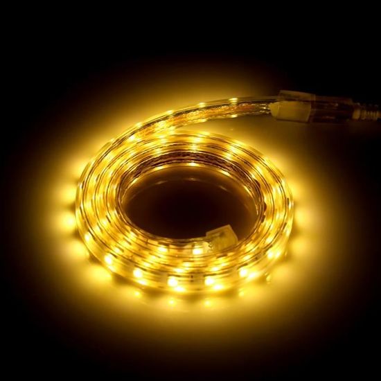 Duokon Cordon lumineux flexible Bande LED étanche SMD 5050 220V 60leds ...