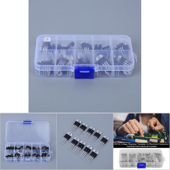 Transistor NPN Kit d'assortiment de 10 modèles Kit de transistors 50 ...
