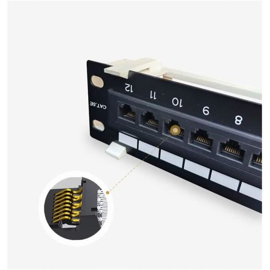 Pan. 12 Ports RJ45 Cat5E UTP Ethernet Patch Panel - GENERIC - Wallmount ...