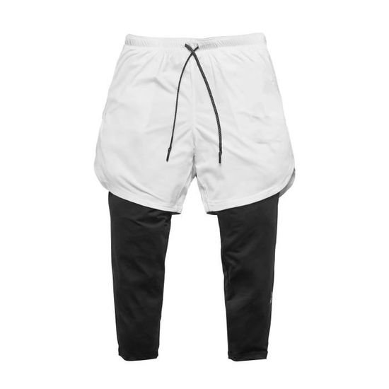 Short,Short de course camouflage pour homme,2 en 1,double couche ...