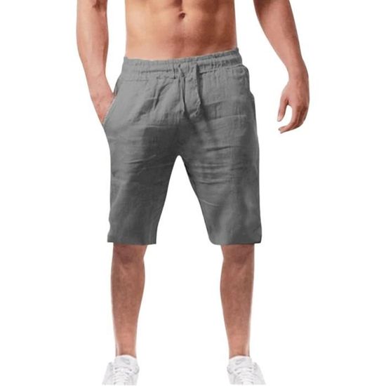 Short pour homme d'été et tendance - En coton - Pour homme et lin ...