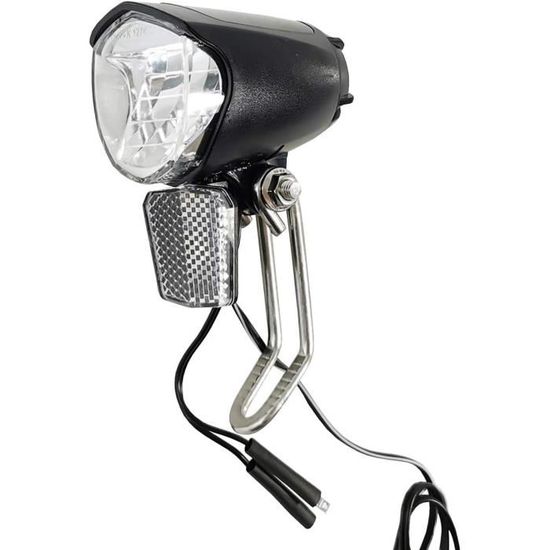 Lampe de vélo LED 70 Lux Phare avant dynamo moyeu StVZO Feu de position[S200] - Cdiscount Sport