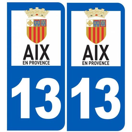 Sticker - STICKERS EXPRESS - Numéro Immatriculation 13 Aix - Planche de ...