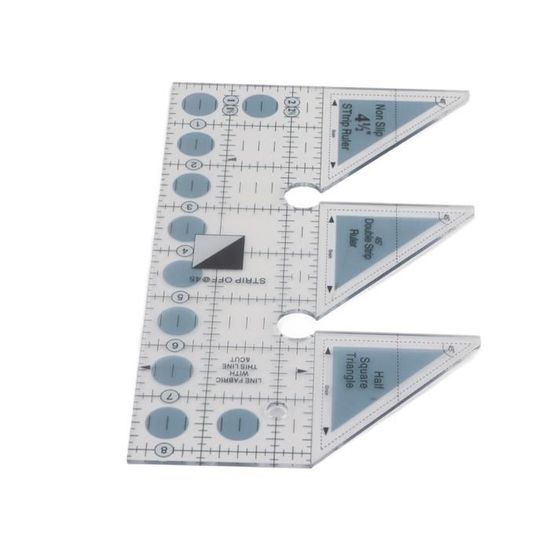 TMISHION Règle Grilles Triangles 45/60/90 Degrés - Découpe Triangles ...