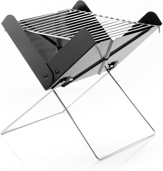 Mini Barbecue Charbon Portable Pliable, Grill Camping Léger Et Maniable ...