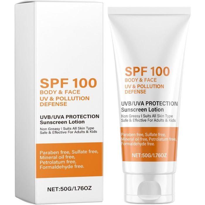 Creme Solaire Visage Spf 100, Sunscreen, Moisturising Sun Protection ...