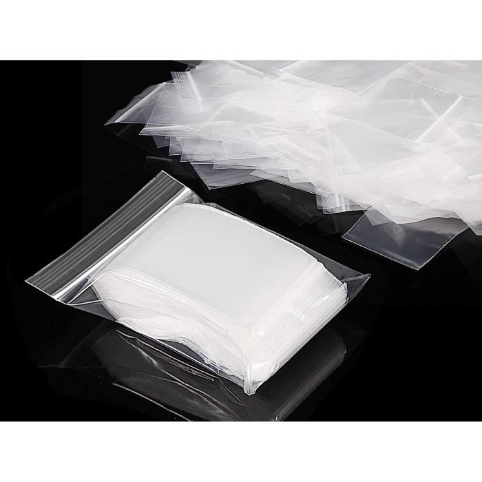 300 pièces transparent sachets plastiques refermables Sachet plastique ...