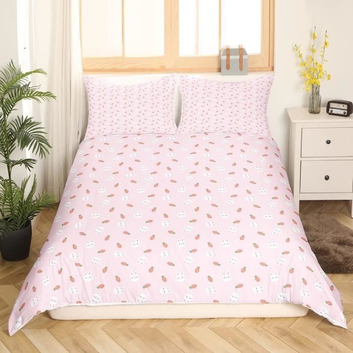 Enfants Dessin Animé Lapin Housse De Couette Lapins Mignons Carotte ...