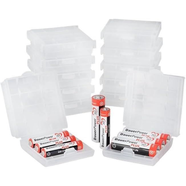 Mit Herz Lot de 12 boîtes de rangement pour piles et batteries, boîte ...