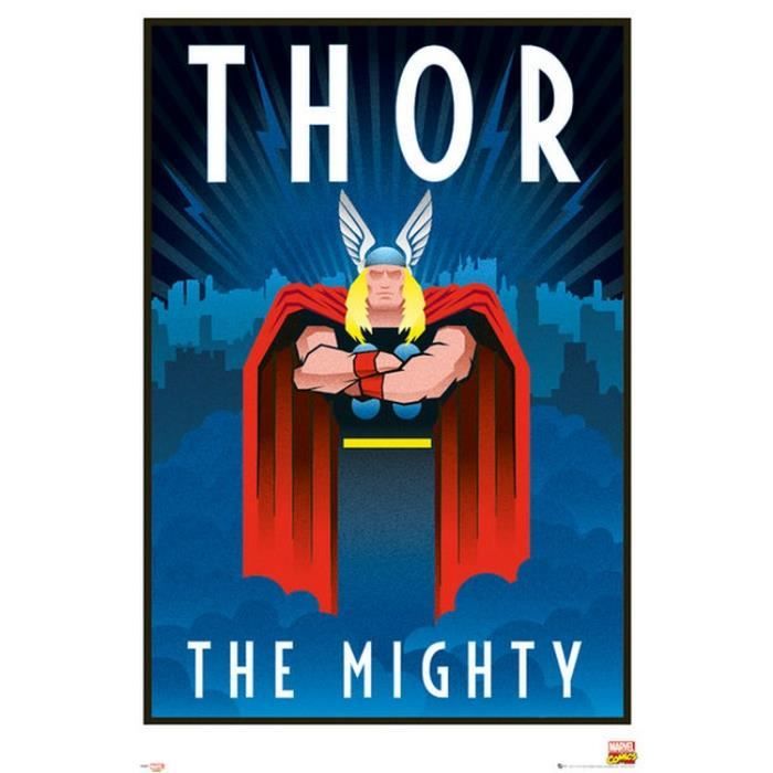 Thor - Vintage - Rero Marvel - 61x91,5cm - AFFICHE - POSTER - Cdiscount ...