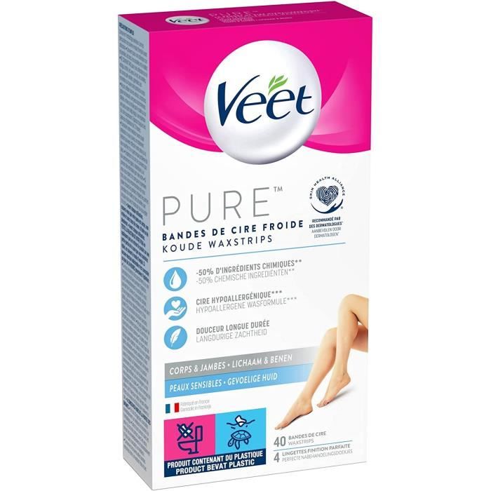 Minima Pure Bandes de Cire Froide Epilation Jambes - Les 40 A11 ...