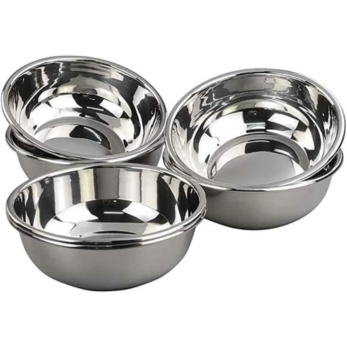 6Pcs Bols à Mélanger en Acier Inoxydable, Bols Saladier, Bol en INOX,Saladier en Acier A550 ...