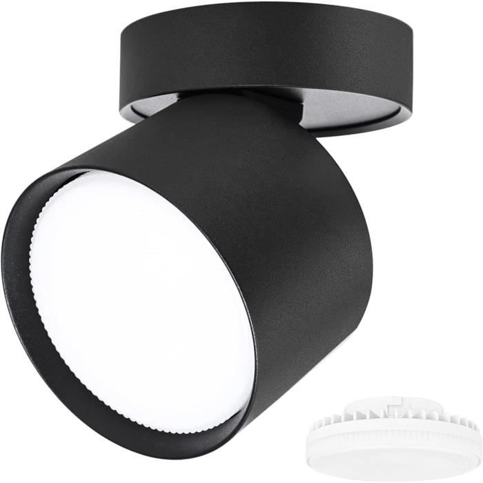 Spot en Saillie led Pivotants & Orientables Ø84x80mm Noir Plafonnier ...