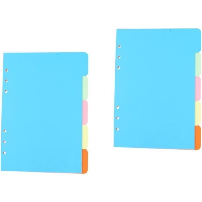 10 Pcs Séparateurs D'Anneaux De Poche En Papier Coloré Classifiés Pour ...
