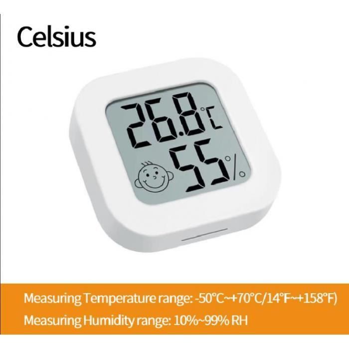 Celsius - Thermomètre et hygromètre numérique'intérieur 2 en 1, Mini ...