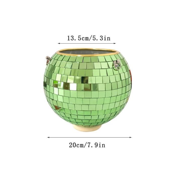 Pot de fleur,Planteur boule Disco en forme de Globe, Vase suspendu, Pots de fleurs, corde ...