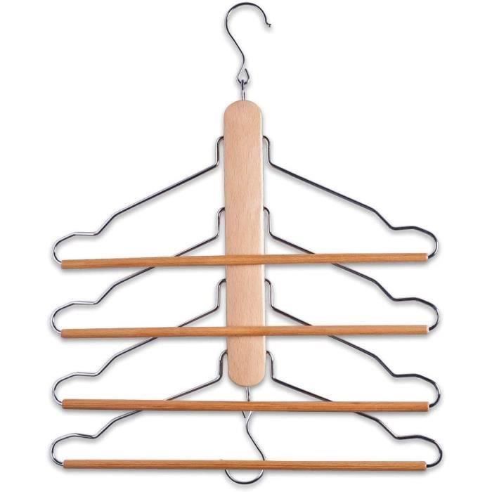 17122 Cintre Multiple en Hêtre-Métal 40 x 41 cm [675] - Cdiscount Maison