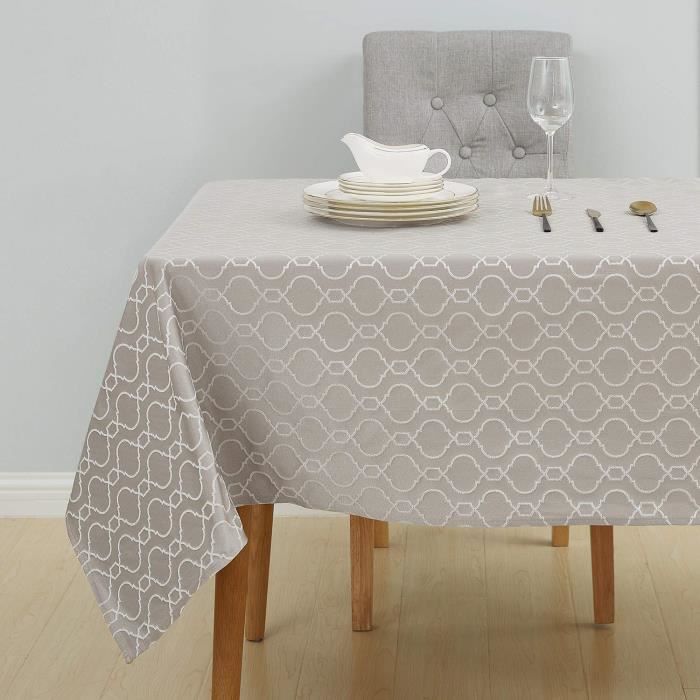 Deconovo Nappe Table Basse Rectangulaire Jacquard Imperméable Nappes de ...