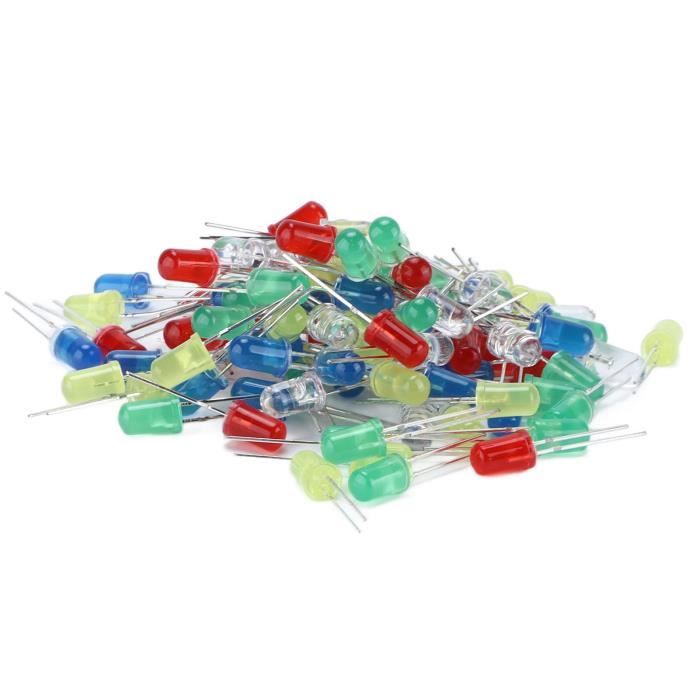 EJ.life Diodes lumineuses LED 100 pièces LED Diodes lumineuses 3mm/5mm ...