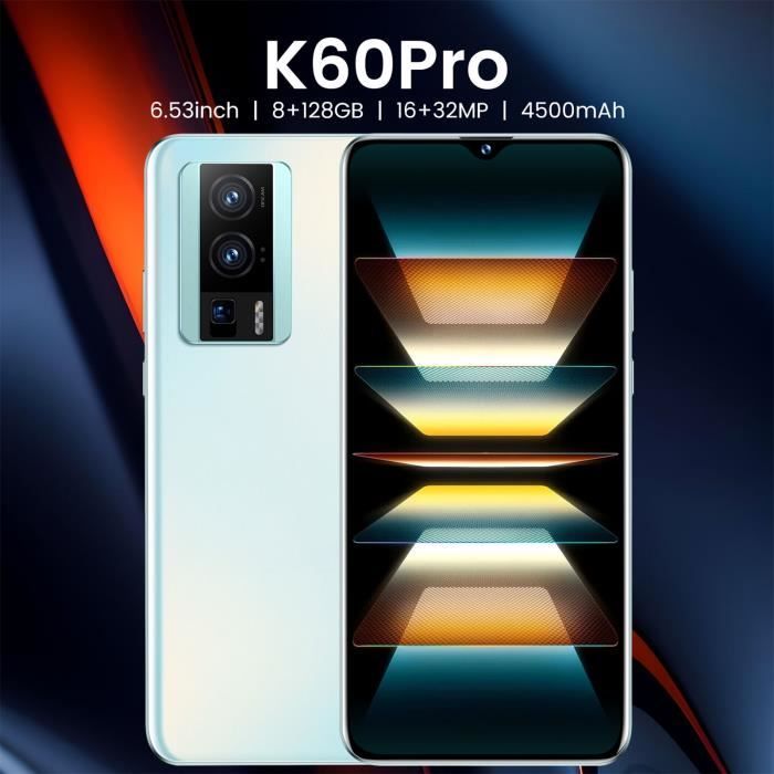 ROM Smartphone Débloqué K60Pro Téléphone Intelligent Réseau 4G 6,54 Pouces 12Gb 256Gb Telephonie ...
