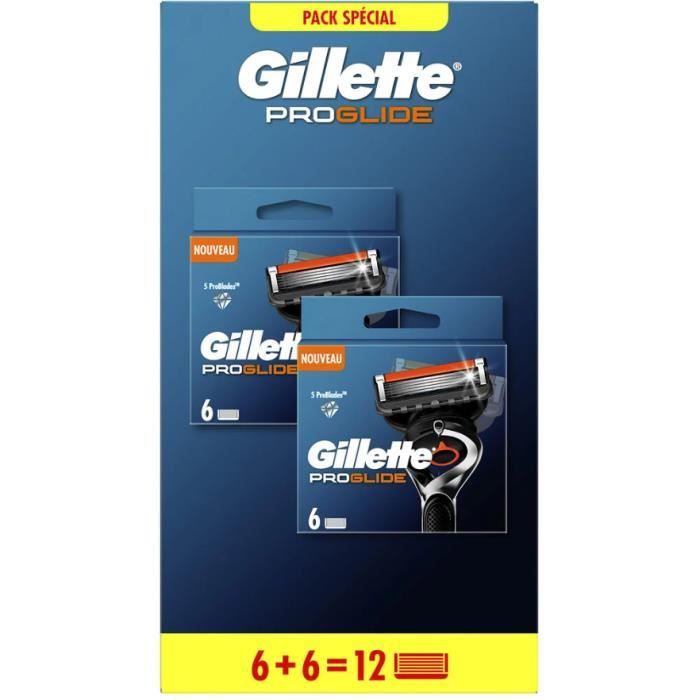 GILLETTE 12 Lames de Rasoir Proglide Méga pack Economique - Cdiscount ...