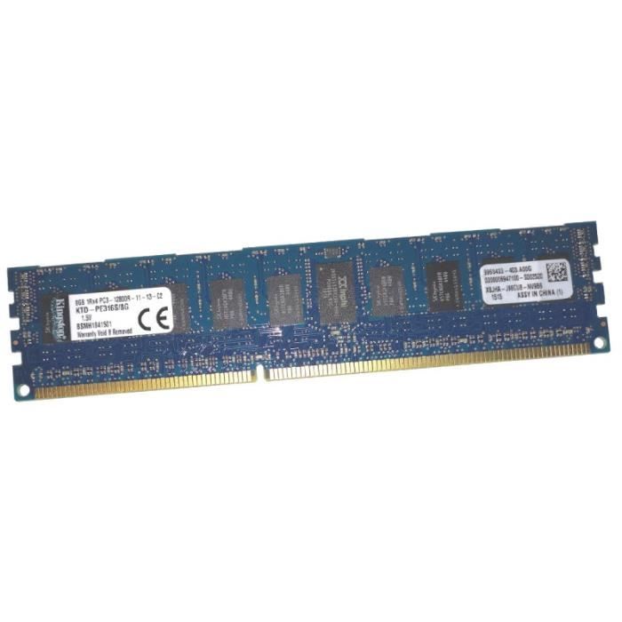 8GB RAM DDR3 PC3-12800R Kingston KTD-PE316S/8G DIMM PC Serveur ...