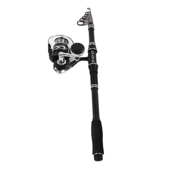 Omabeta Kit de canne à pêche Ensemble de canne à pêche télescopique en ...