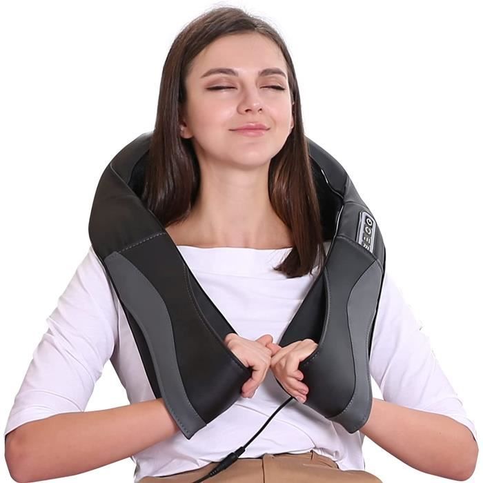 Masseur avec Fonction de Chaleur pour Cou Épaules et Dos Appareil de Massage Shiatsu Électrique ...