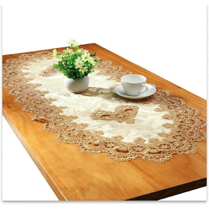 Dentelle Chemin De Table Ovale Nappe Brodée Dentelle Napperons ...