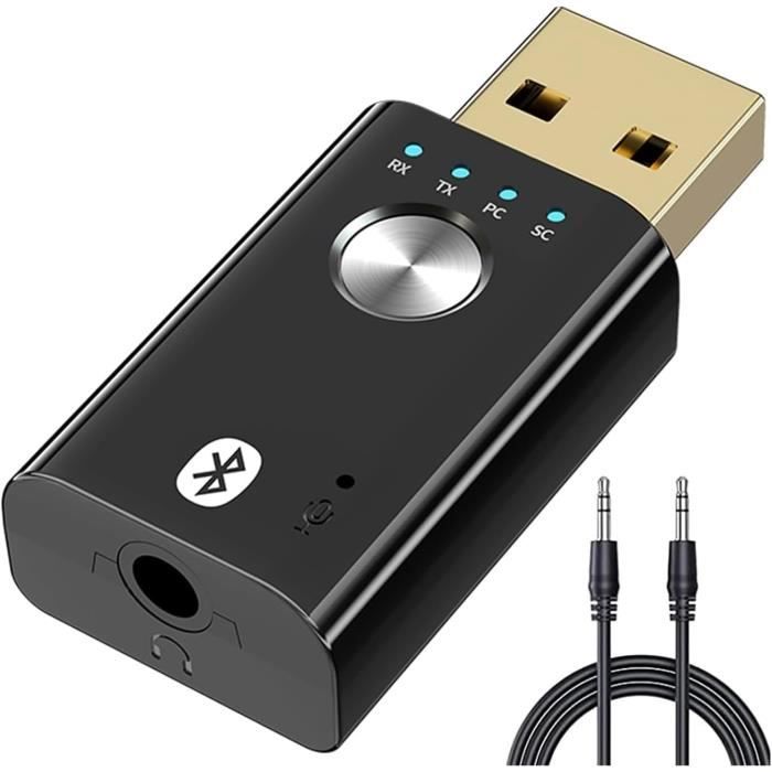 1 Ensemble 4 En 1 Usb Bluetooth 5.1 Émetteur Récepteur Adaptateur Bluetooth Sans Pour Pc, Carte ...
