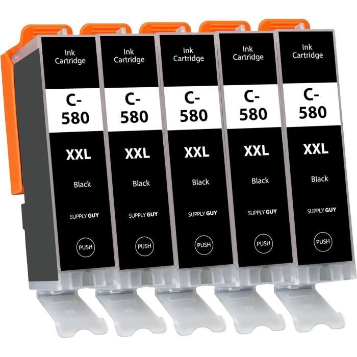 Supplyguy 5 Cartouches D'Encre Xxl Noir-Grande Compatible Avec Canon ...