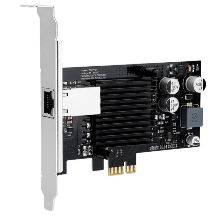 Carte RéSeau PCIE PCIE X1 à RJ45 Gigabit Ethernet à un Seul Port Carte ...