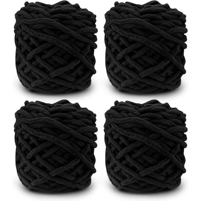 Fil de laine à tricoter 4 x 100 g fil à tricoter pour crochet fil doux ...