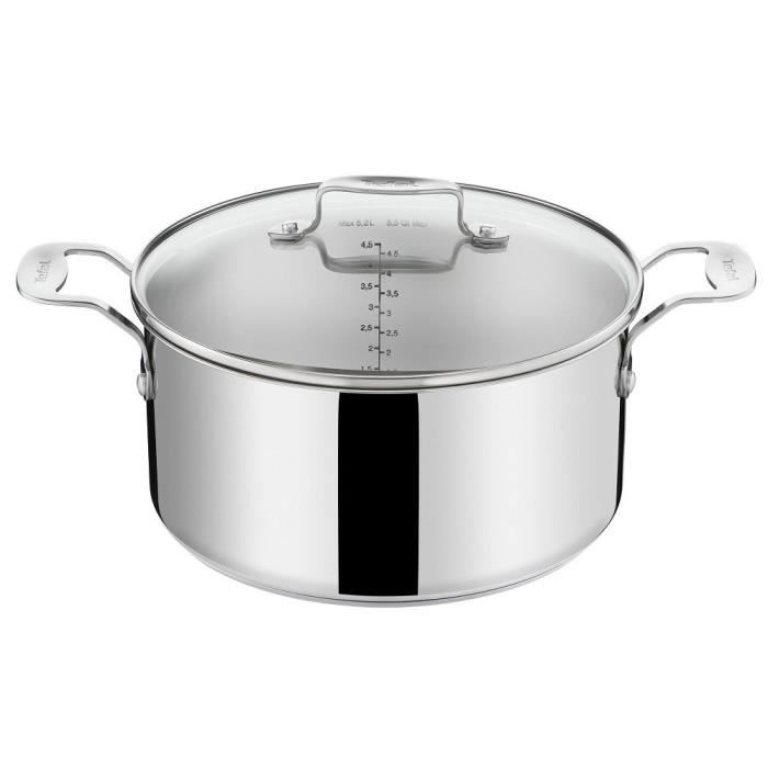 Tefal H8614614 Pro INOX, Faitout INOX, 24 cm Tous Feux Dont Induction - Cdiscount Maison