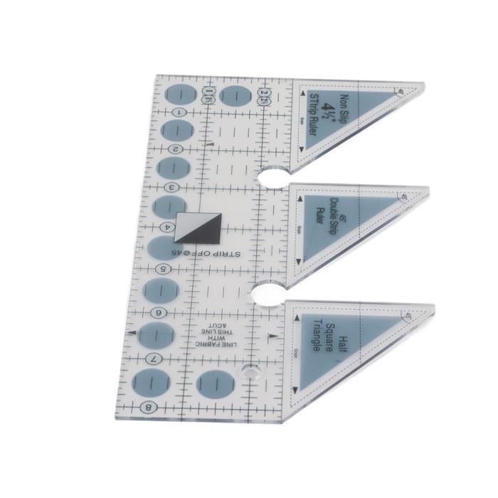 TMISHION Règle Grilles Triangles 45/60/90 Degrés - Découpe Triangles ...