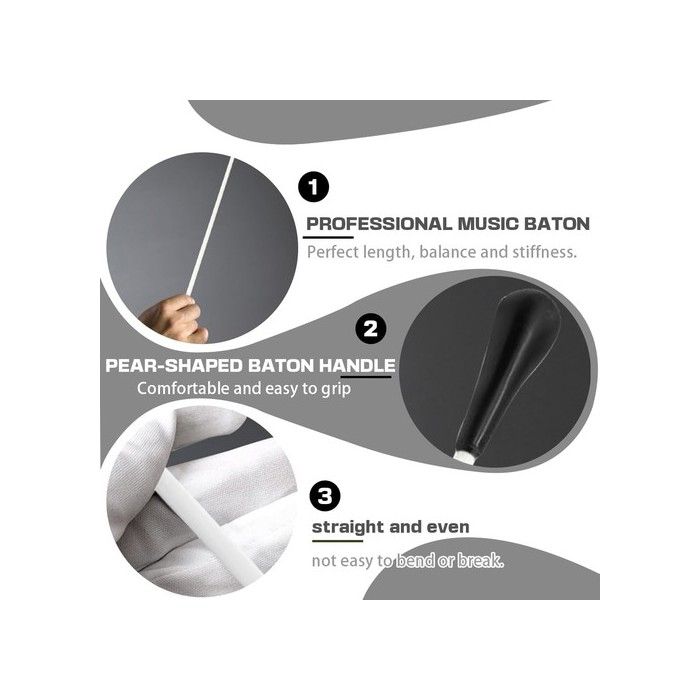1-piece conductor's baton with handle and 39cm ribbon, suitable for ...
