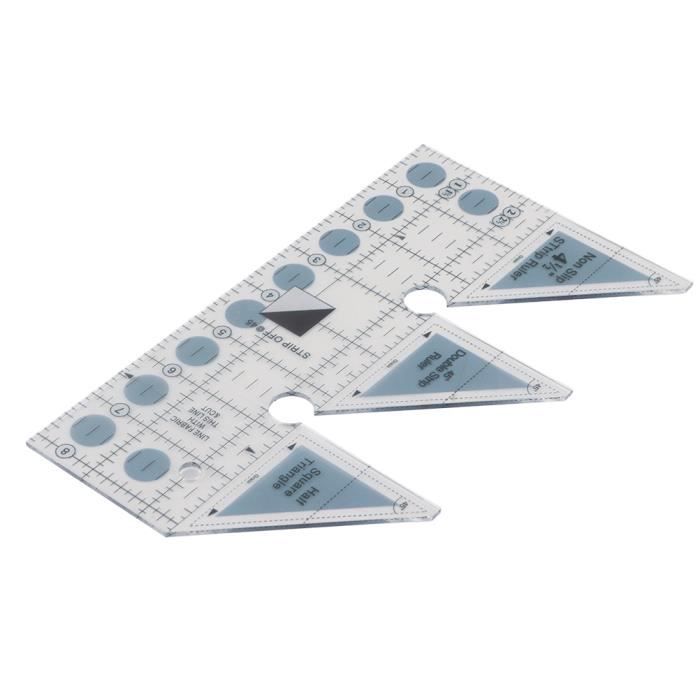 TMISHION Règle Grilles Triangles 45/60/90 Degrés - Découpe Triangles ...